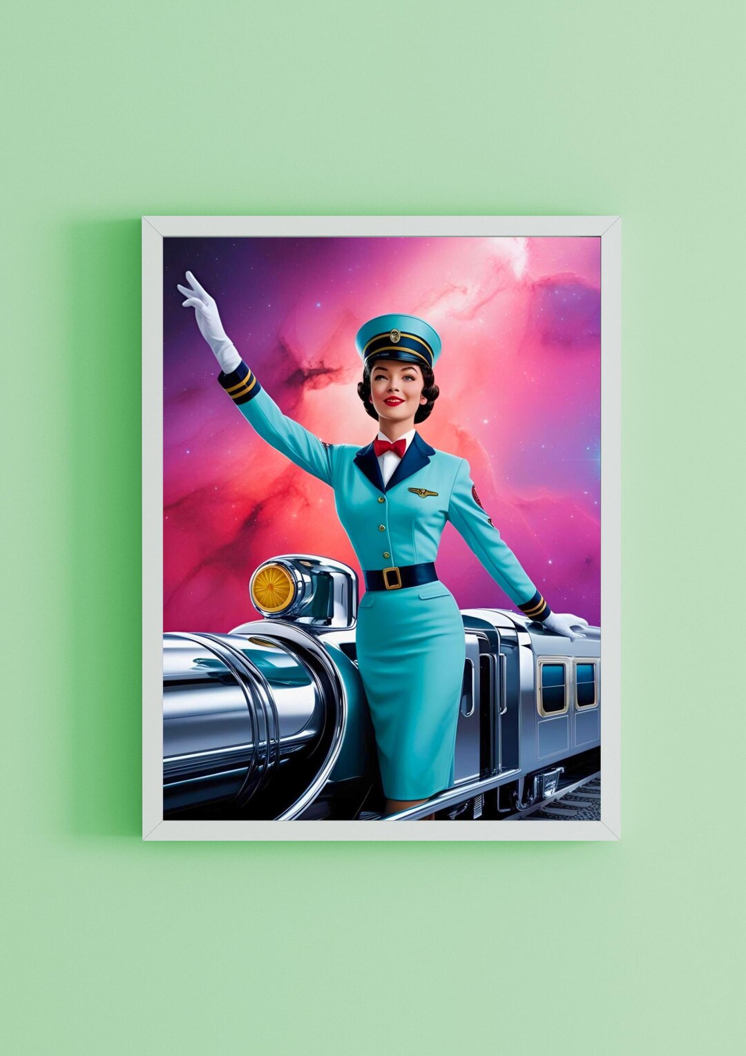 Retro-futuristic Space Train Conductor - Etsy