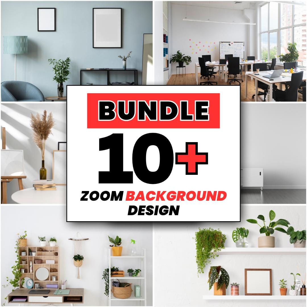 Zoom Background Bundle | 10+ Minimalist Square Virtual Backgrounds ...