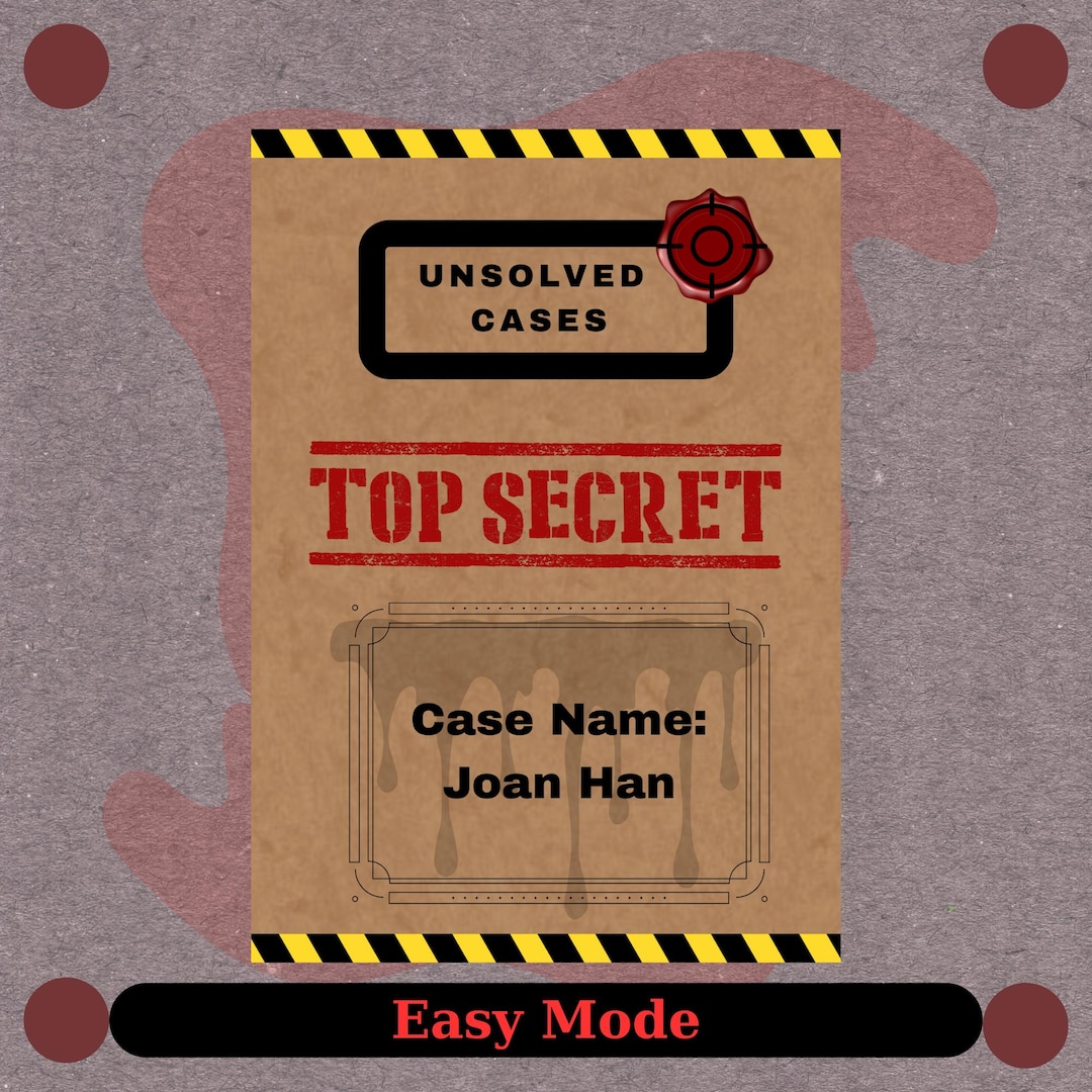 Unsolved Murder Mystery Case | Printable Detective Game | No-phone ...