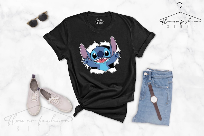 Funny Alien Peek Out Shirt,adorable Cartoon Tee,kids Fun Graphic Top ...