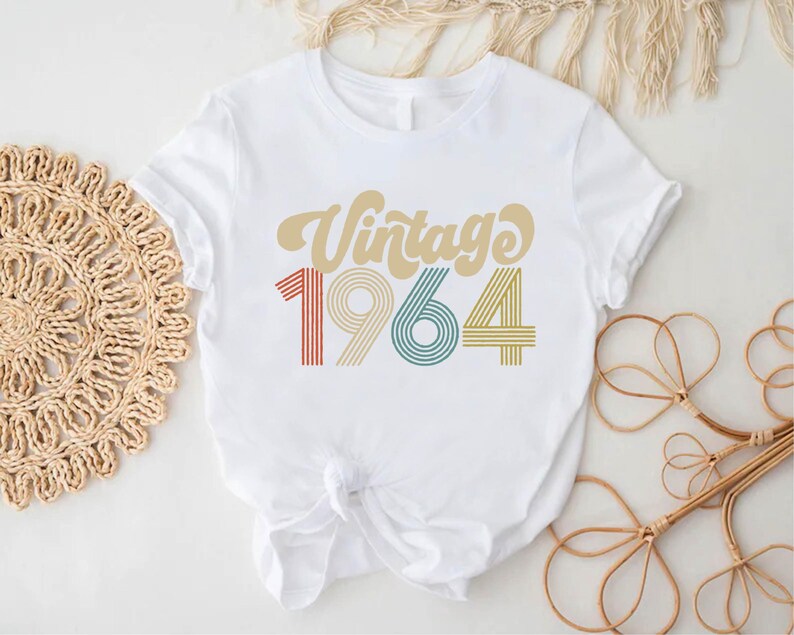 Vintage 1964 Birthday T-shirt, 60th Birthday Gift - Etsy