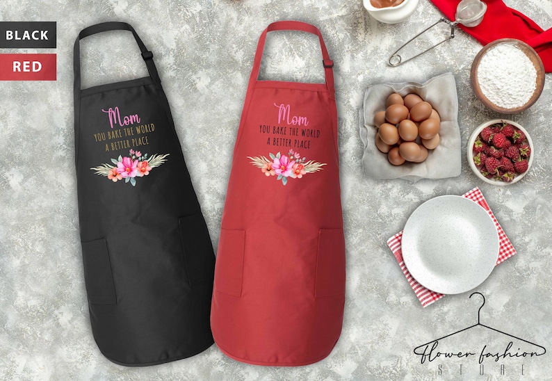 Personalized Floral Apron, Funny Mom Gift - Etsy