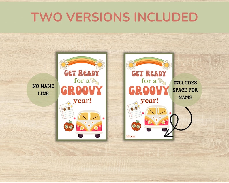 Groovy Back to School Gift Tags for Students, Groovy Themed Classroom ...