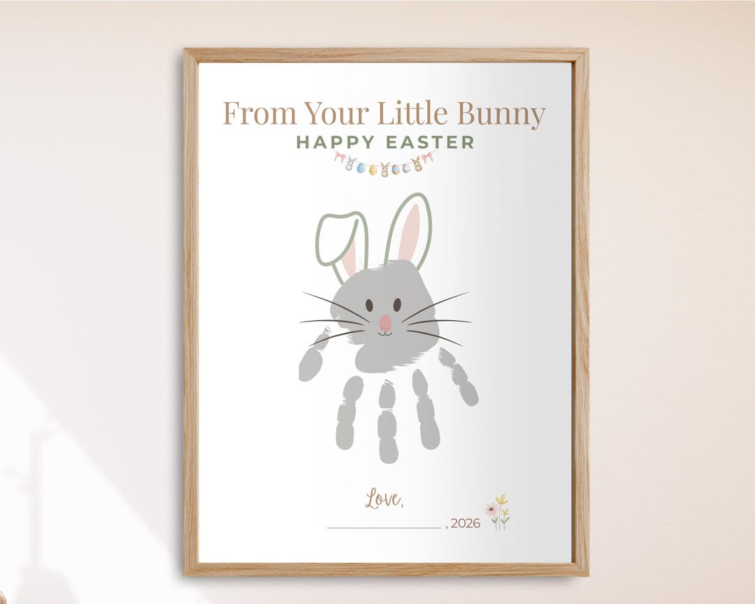 Easter Handprint Bunny Printable, Toddler Keepsake Craft, Storybook ...