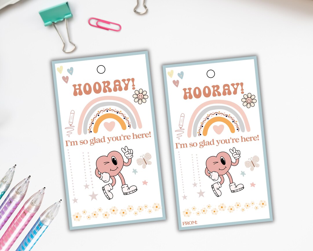 Back to School Welcome Gift Tags for Students, Student Gift Tags Pastel ...