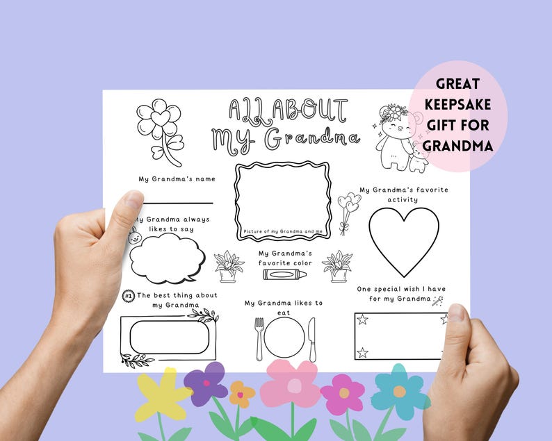 All About My Grandma Printable, Mother's Day Activity, Best Aunt Ever ...
