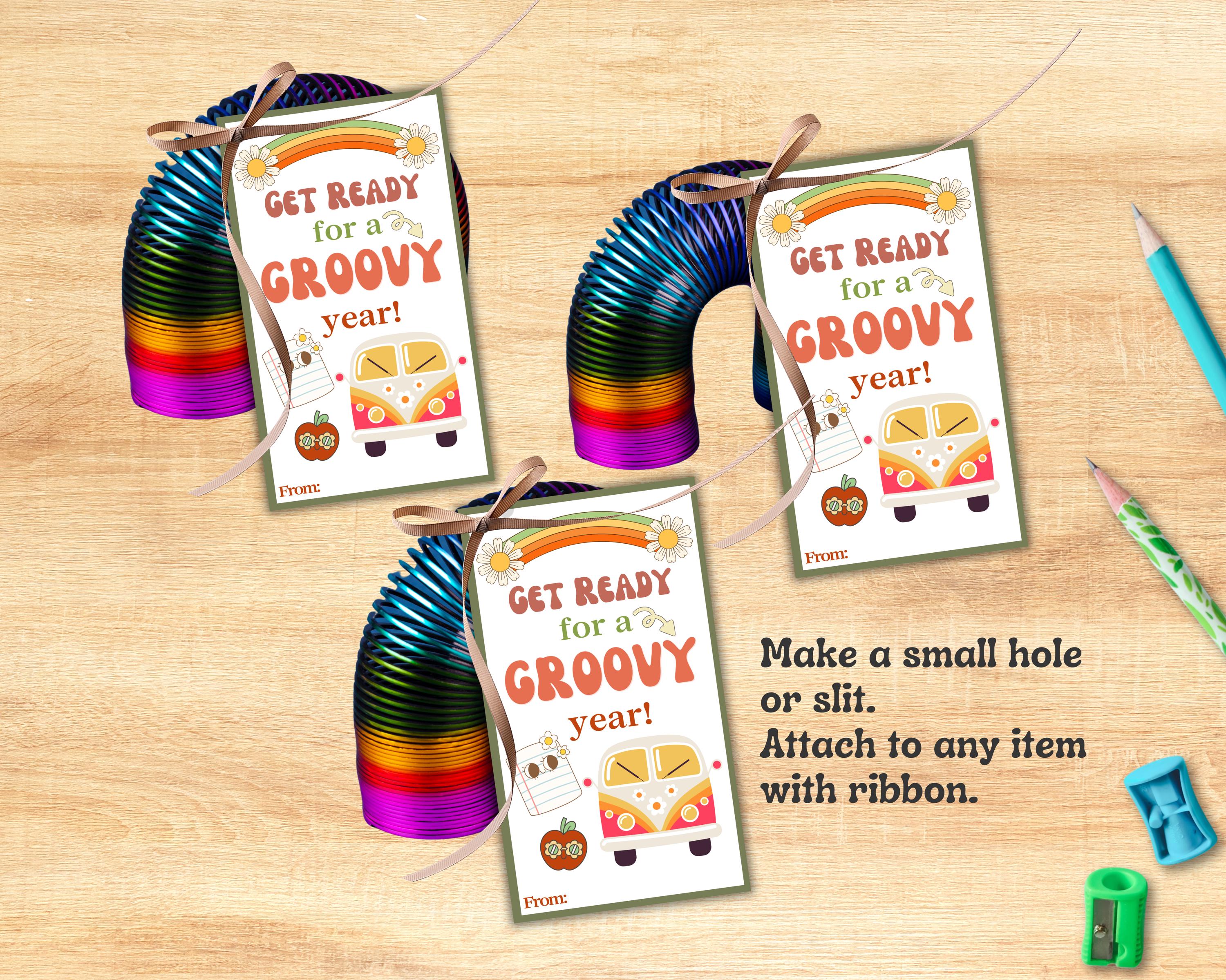 Groovy Back to School Gift Tags for Students, Groovy Themed Classroom ...