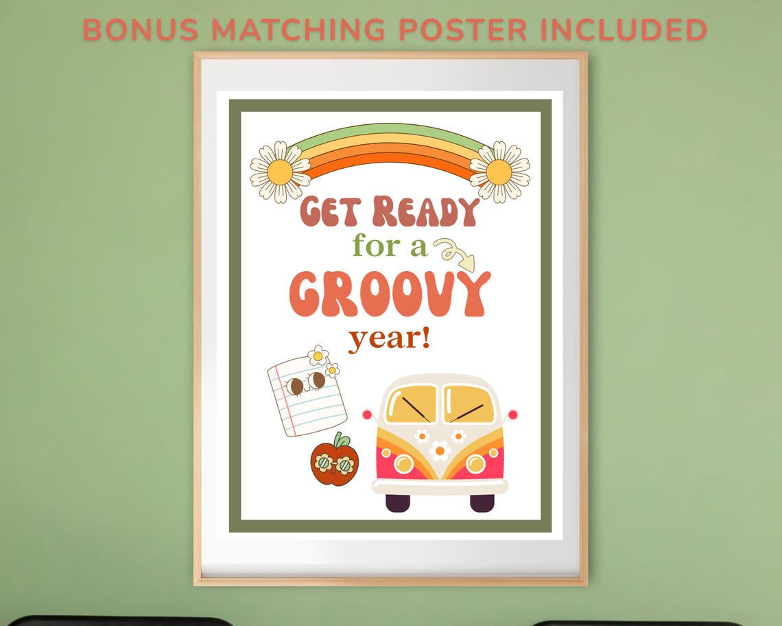 Groovy Back to School Gift Tags for Students, Groovy Themed Classroom ...