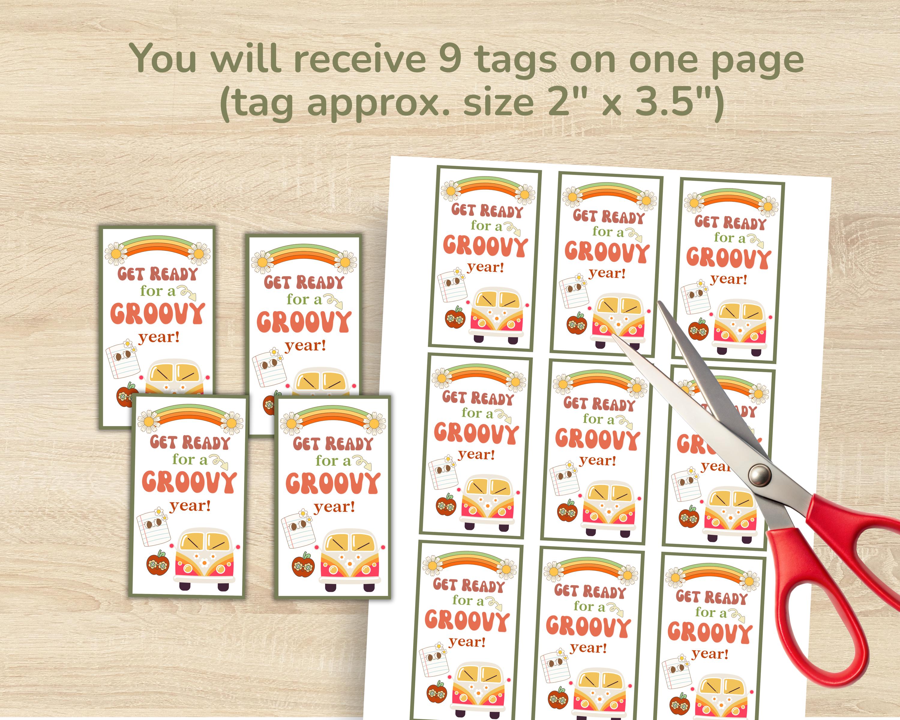 Groovy Back to School Gift Tags for Students, Groovy Themed Classroom ...