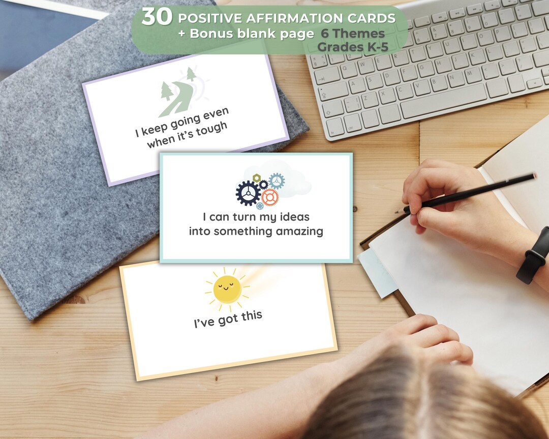 Positive Affirmation Lunchbox Notes for Kids - 30 Encouraging ...