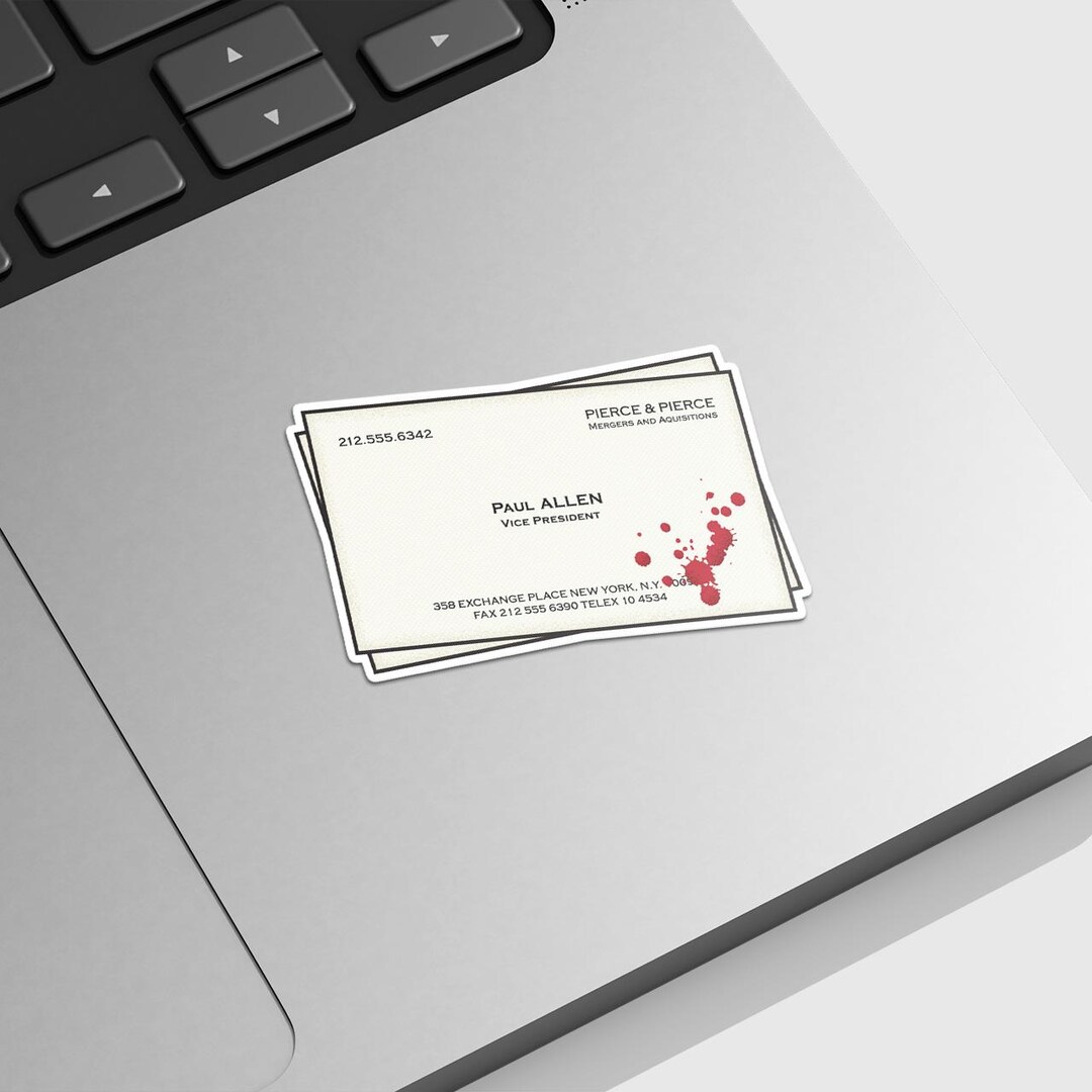 American Psycho Sticker | Patrick Bateman Decal | Paul Allen Business ...