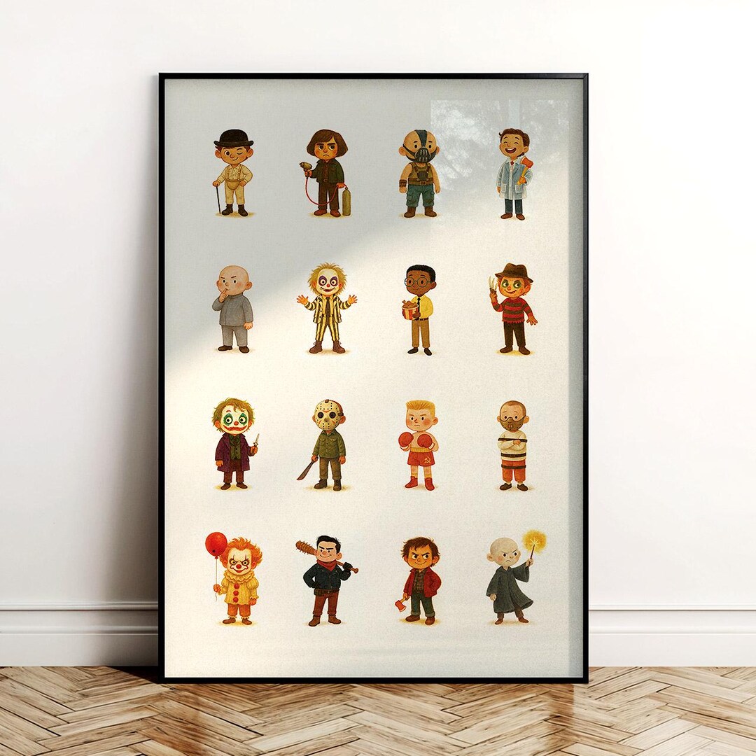Cartoon Villains Poster | Movie & TV Villain Wall Art | Pop Culture ...