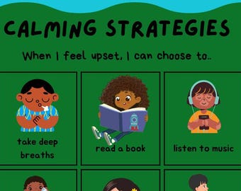 Calming Strategies Poster for Kids, Social Emotional Learning Printable ...