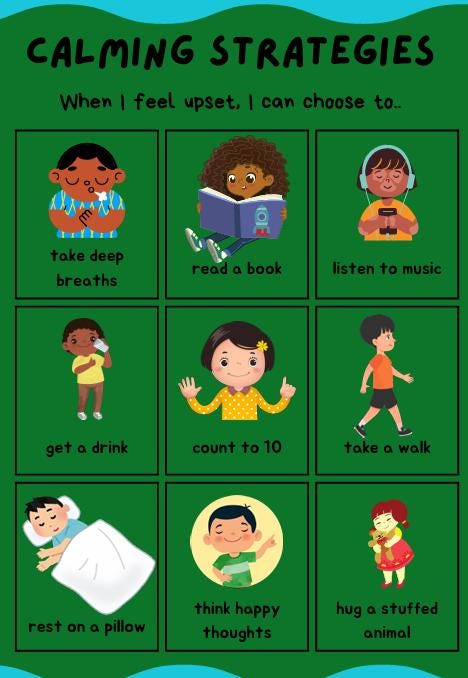 Calming Strategies for Kids | Social Emotional Learning Printable ...