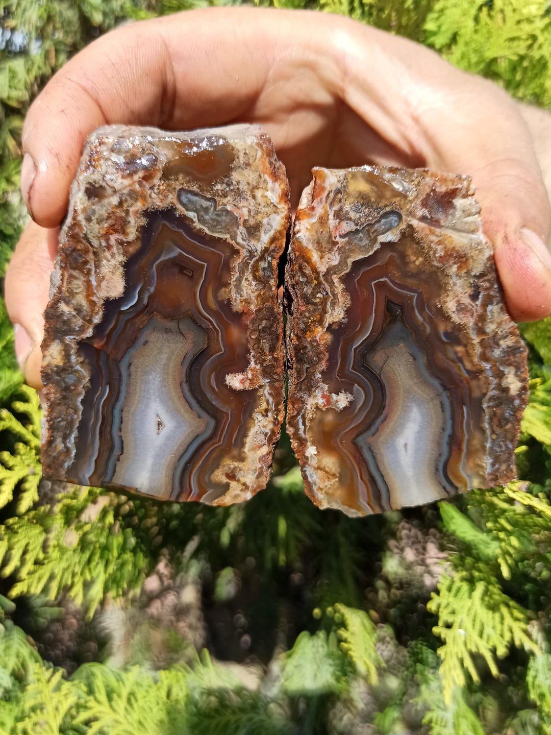 Green Banded and Brown and White Banded Agate, Turkish Agate ...
