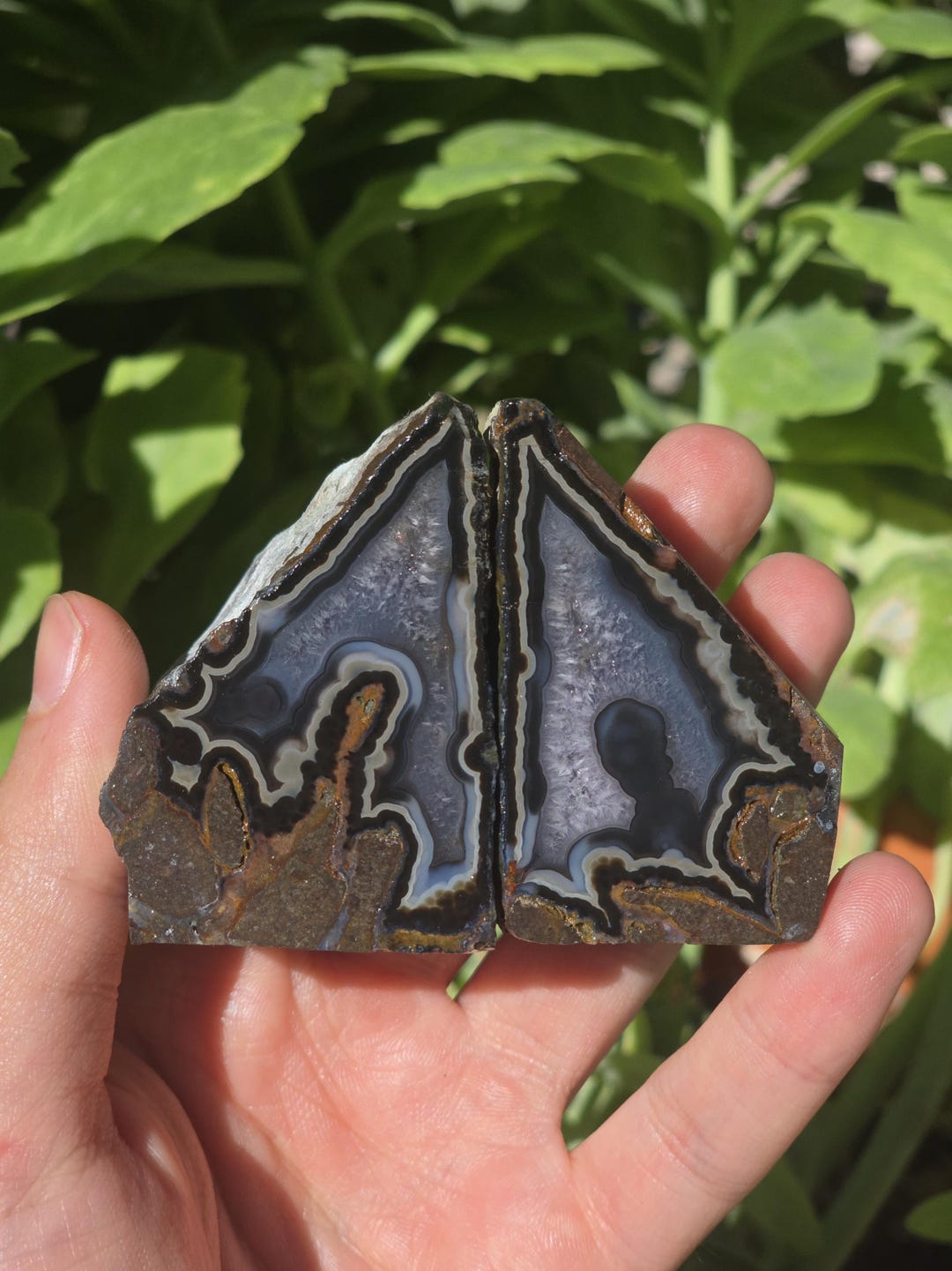 Amethyst Crystal Banded Agate, Cut and Polished Turkish Agate, Raw and ...