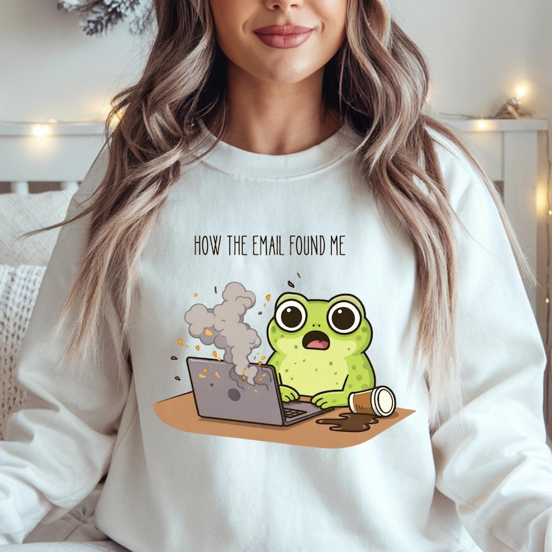 How the Email Found Me Frog PNG, Funny Work From Home Meme Clipart ...