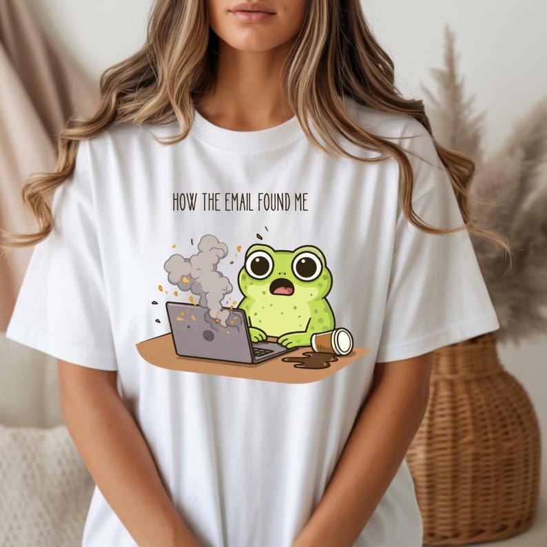 How the Email Found Me Frog PNG, Funny Work From Home Meme Clipart ...