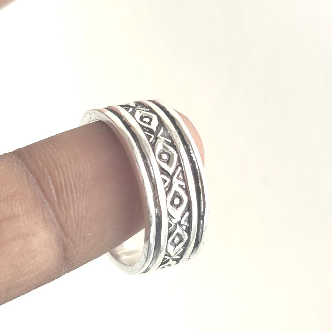 Evil Eye Spinner Ring: 925 Sterling Silver Fidget Anxiety Ring - Etsy