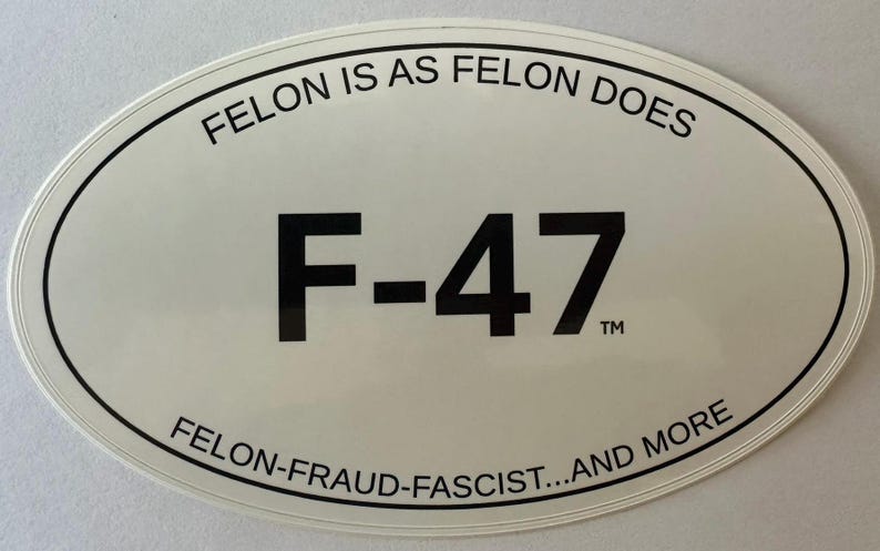 Felon Around and Find Out | Trump F-47 Sticker | 3"x5" Vinyl - Etsy