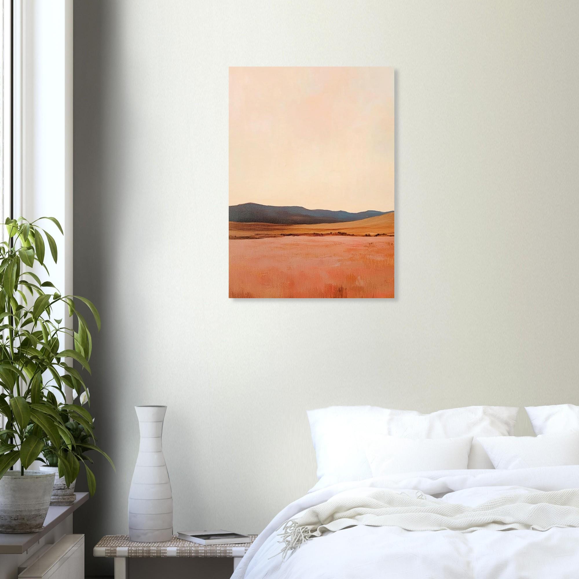 Desert Dreamscape Poster - Minimal Oil Painting of Southwest Landscape ...