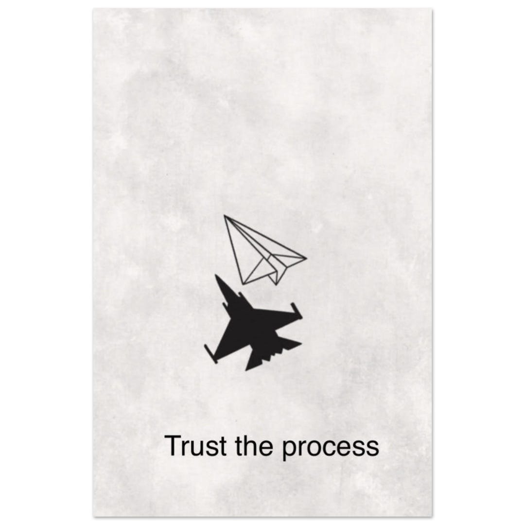 Trust the Process Airplane Poster - Inspirational Wall Art - Museum ...