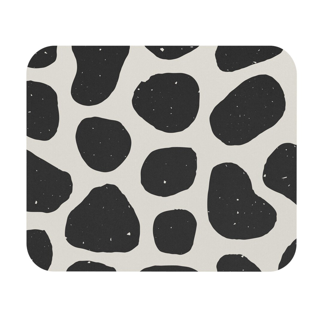 Modern Cow Print Mouse Pad, Minimalist Desk Accessory, Cow Pattern ...