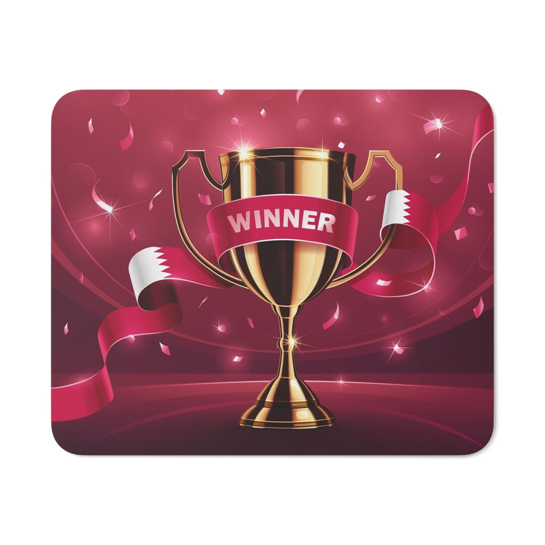 Winner Trophy Desk Mouse Pad - Motivational Gift, Office Decor, Gaming ...