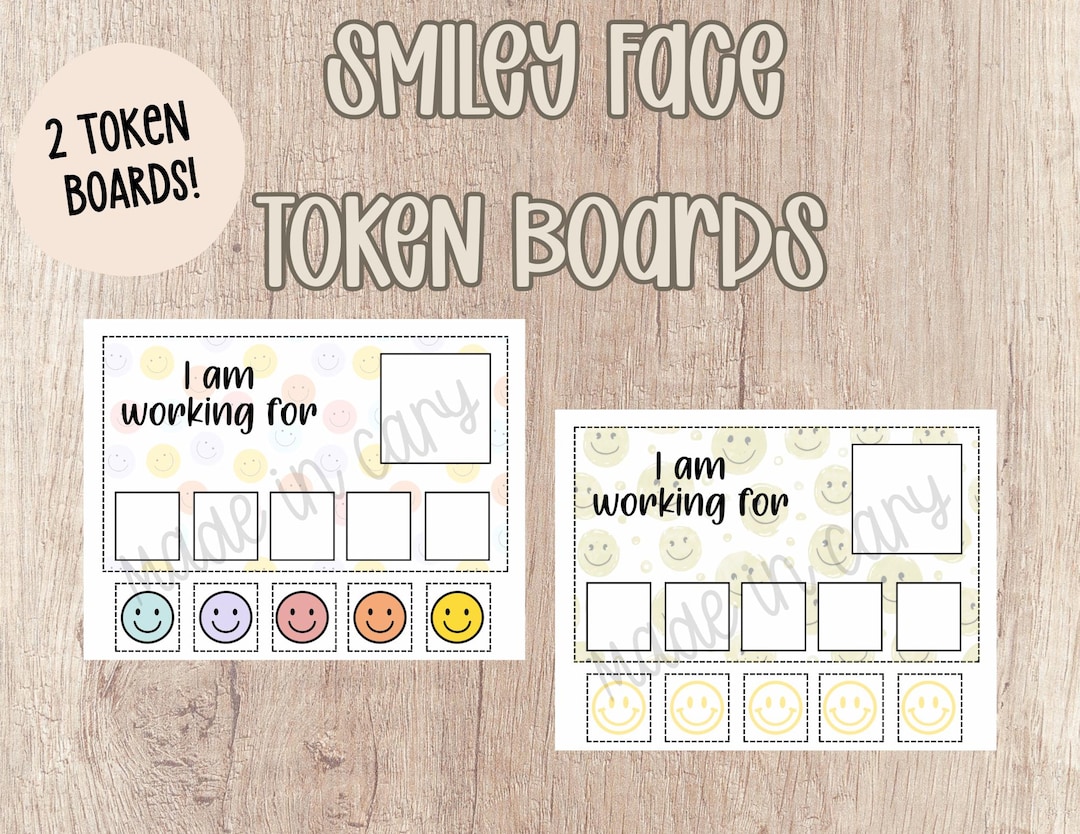 Smiley Face Token Boards: ABA Reinforcement Tool(digital Download) - Etsy