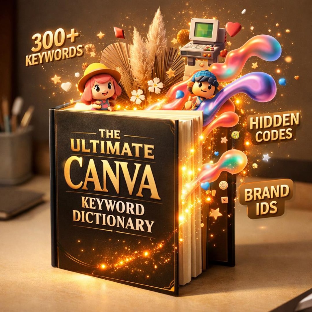 Canva Keyword Dictionary PDF | 300+ Hidden Element Keywords | Boho ...