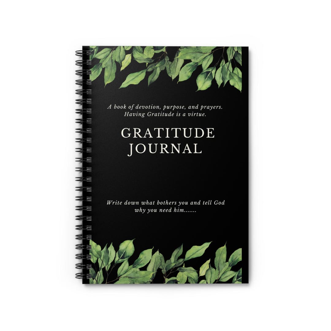 Gratitude Journal - Reflective Spiral Notebook, Prayer Journal, Daily ...