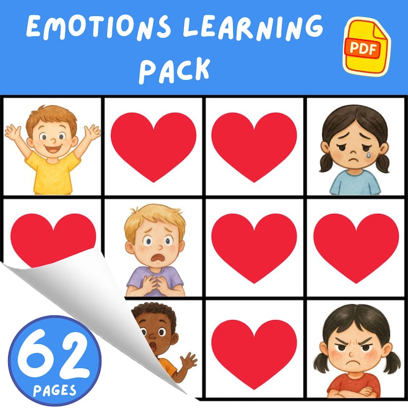 Emotions Learning Pack: Feelings Activities for Preschoolers (PDF ...
