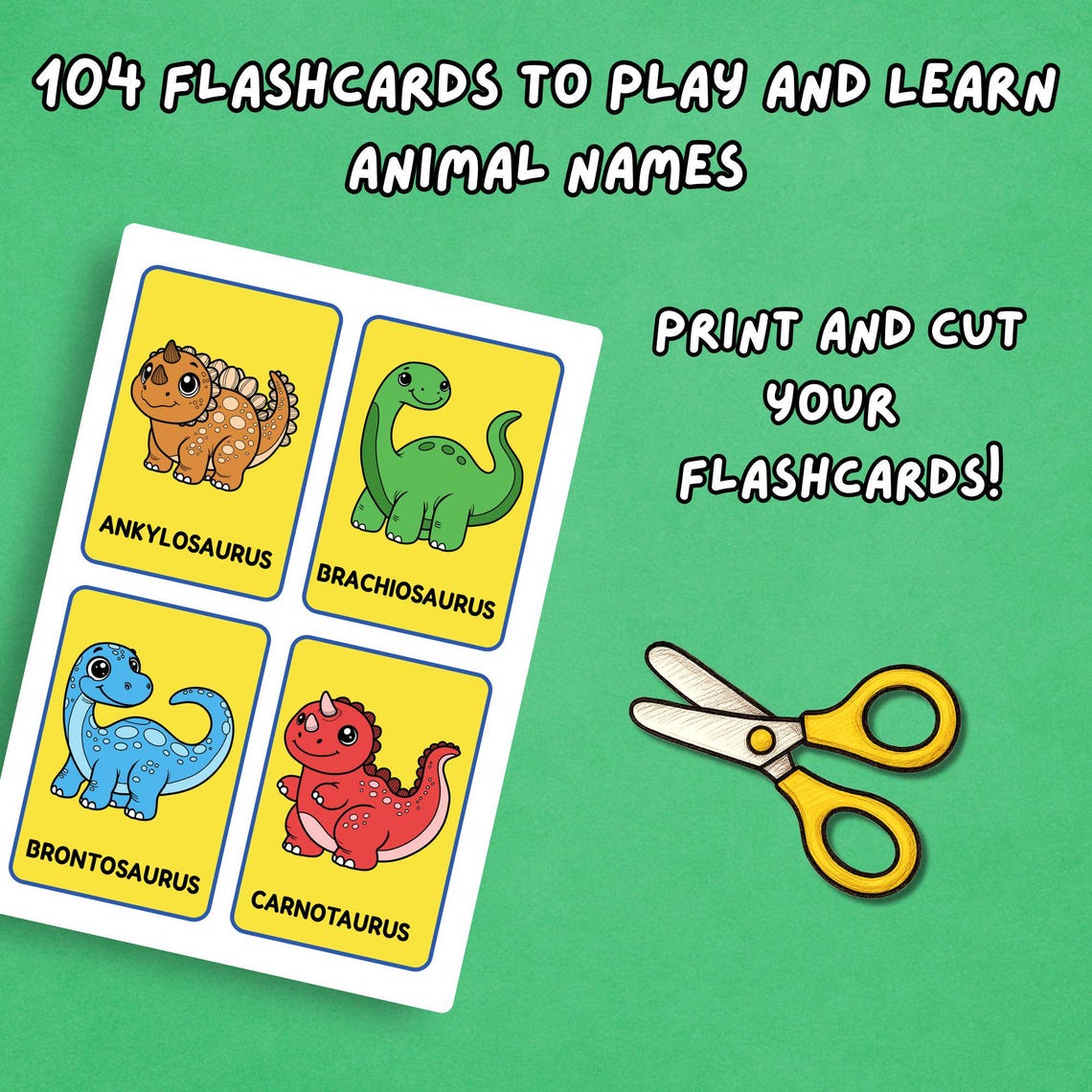 Animal Activity Bundle PDF – 104 Coloring Pages & Flashcards for Kids ...