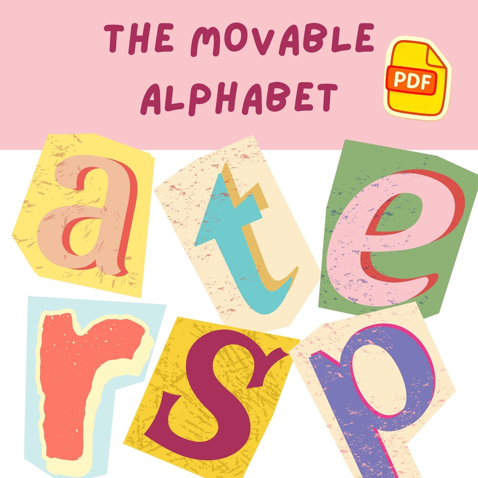Movable Alphabet Printable for Kids | Cut and Color Letters | Alphabet ...