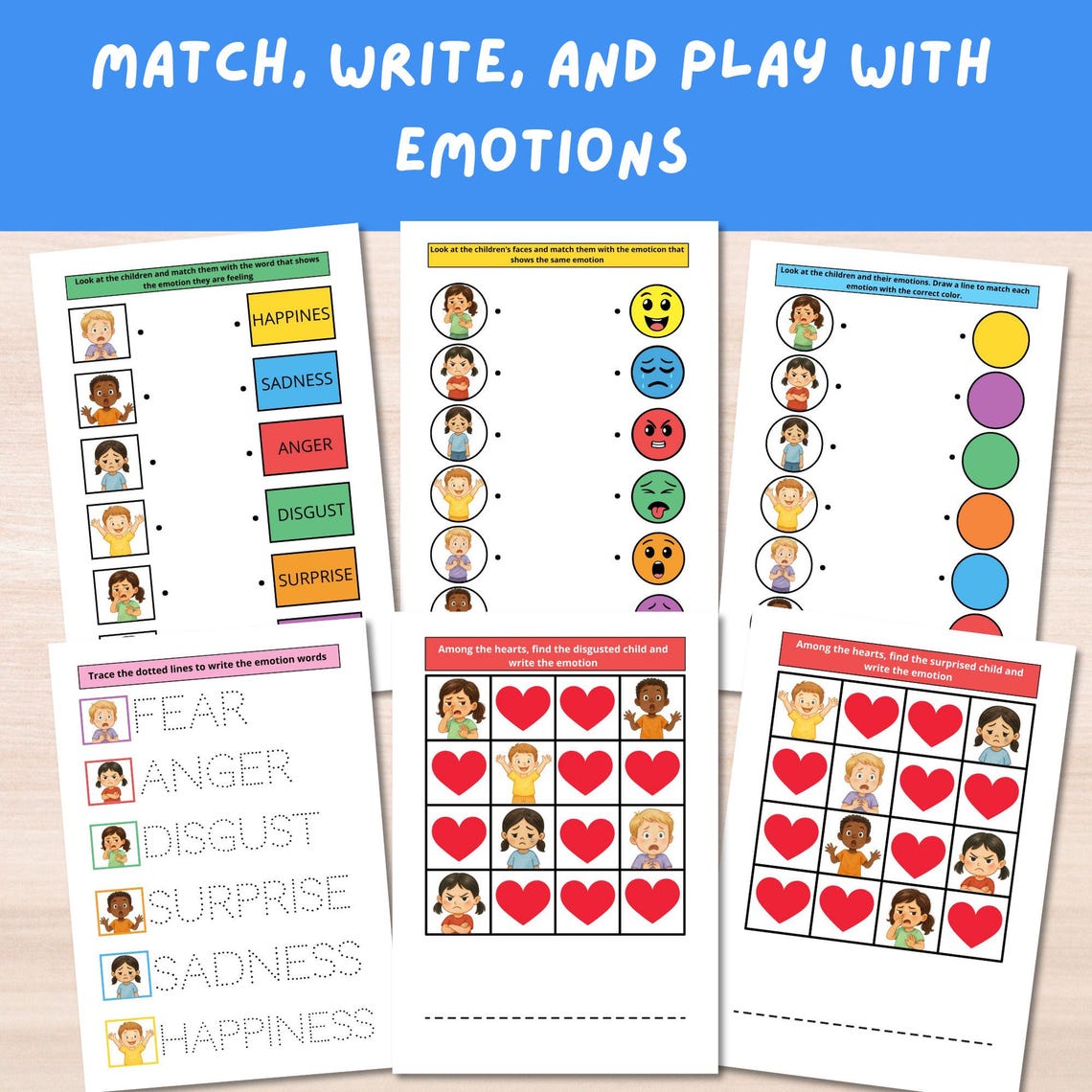 Emotions Learning Pack: Feelings Activities for Preschoolers (PDF ...