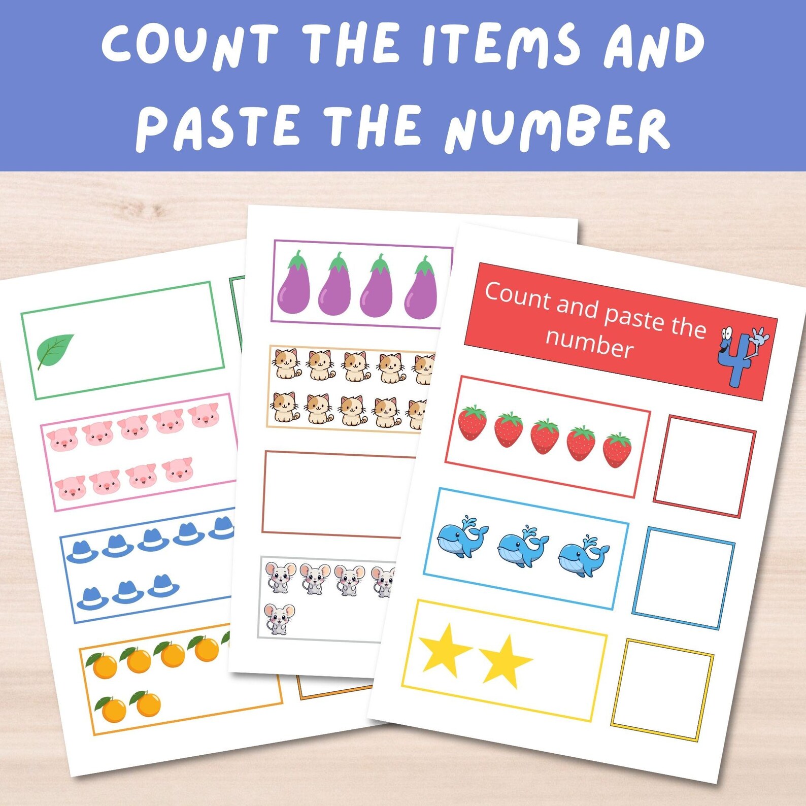 Montessori Numbers Printable | Preschool Math Activities | Count, Add ...