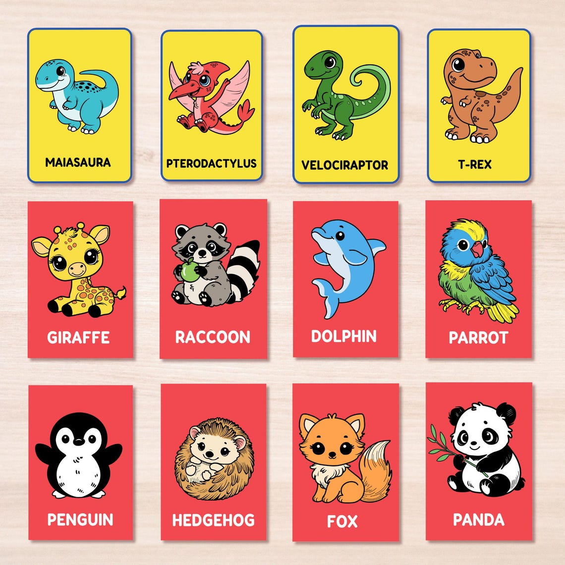 Animal Activity Bundle PDF – 104 Coloring Pages & Flashcards for Kids ...