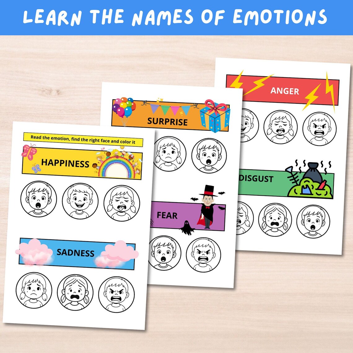 Emotions Learning Pack: Feelings Activities for Preschoolers (PDF ...