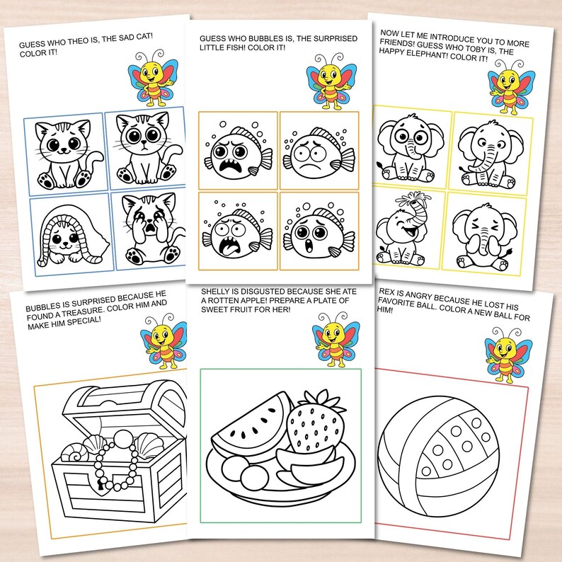 Emotions Activity PDF Printable – Feelings Worksheets and Flashcards ...