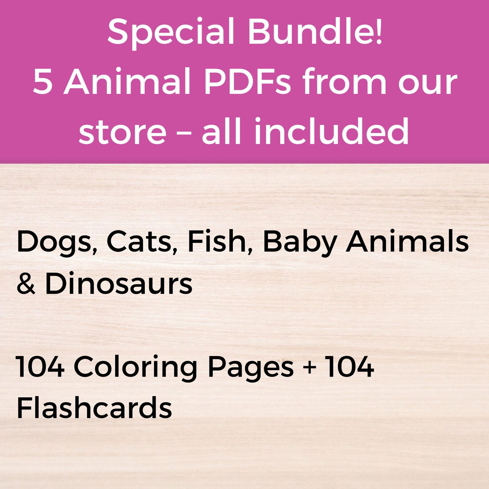 Animal Activity Bundle PDF – 104 Coloring Pages & Flashcards for Kids ...