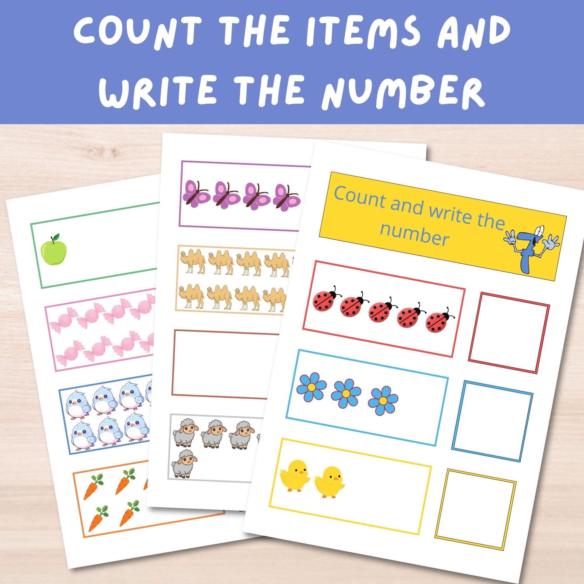Montessori Numbers Printable | Preschool Math Activities | Count, Add ...