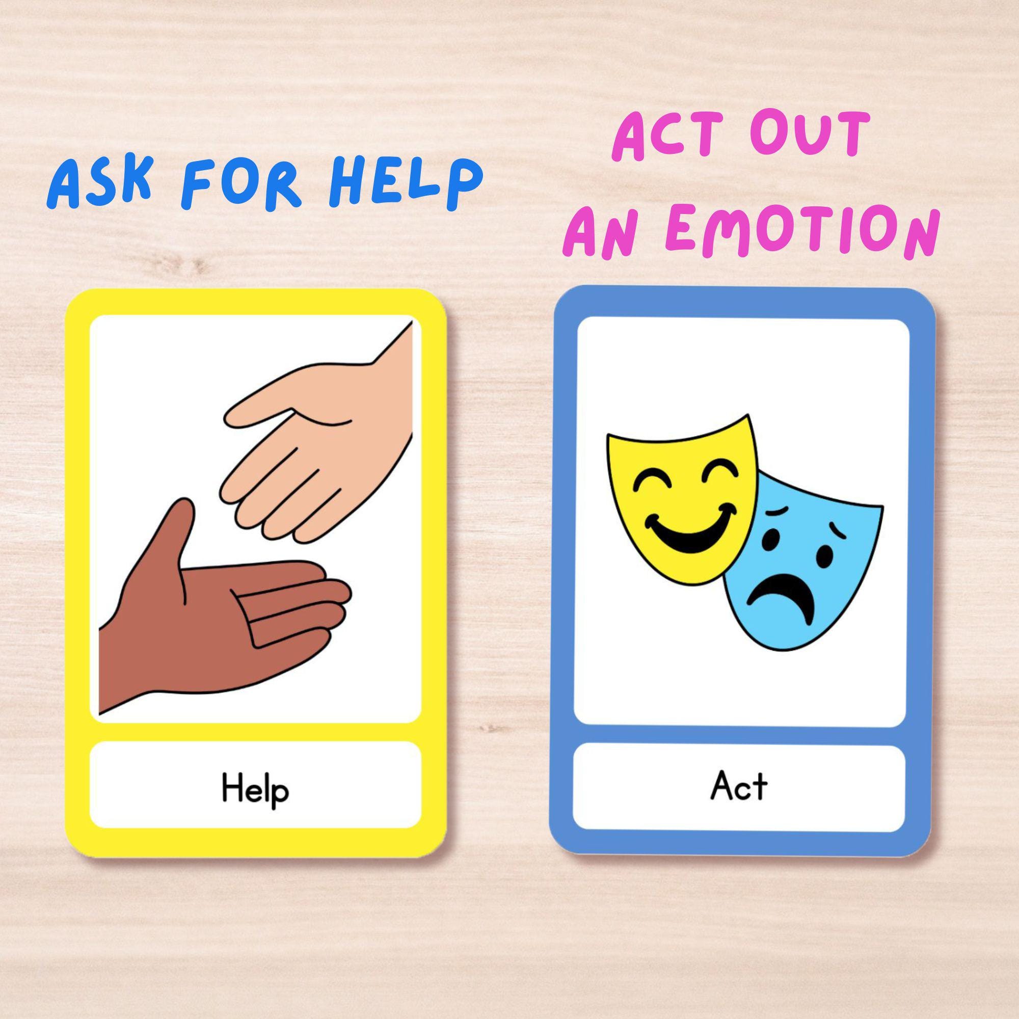 Emotions Card Game for Kids Printable | Feelings & SEL Activity Ages 4 ...