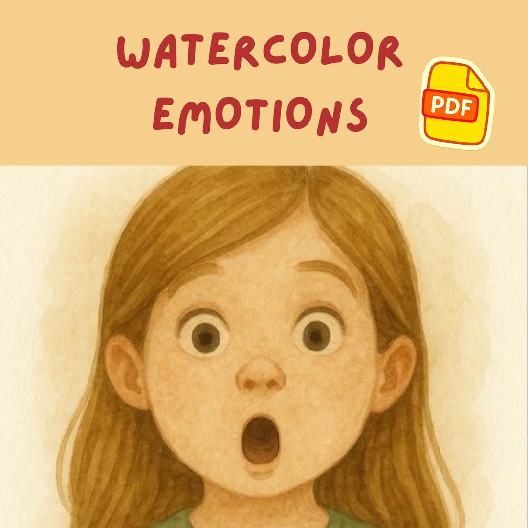 Watercolor Emotions Activity for Kids - Printable Feelings PDF ...
