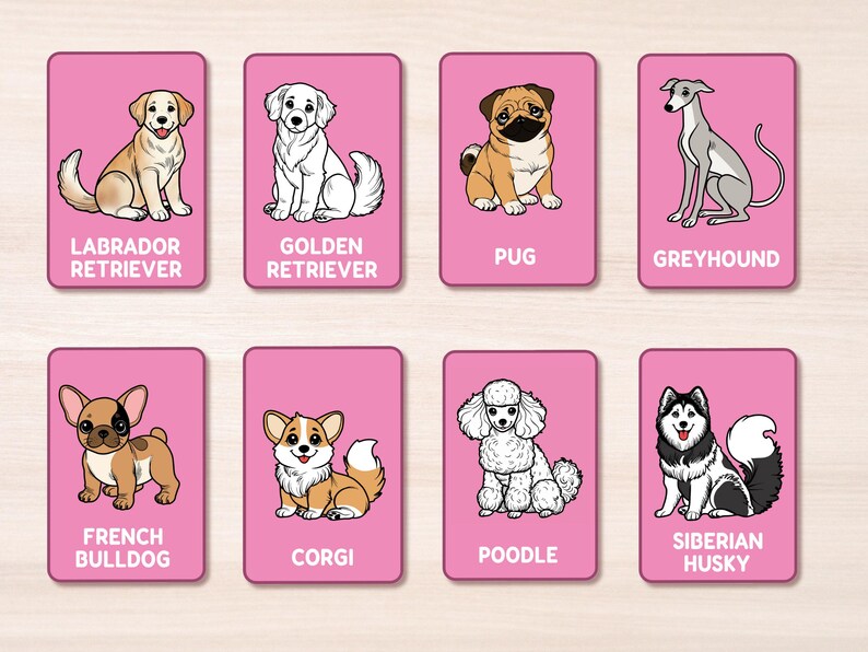 20 Dog Coloring Pages for Kids PDF + 20 Color Flashcards | Printable ...