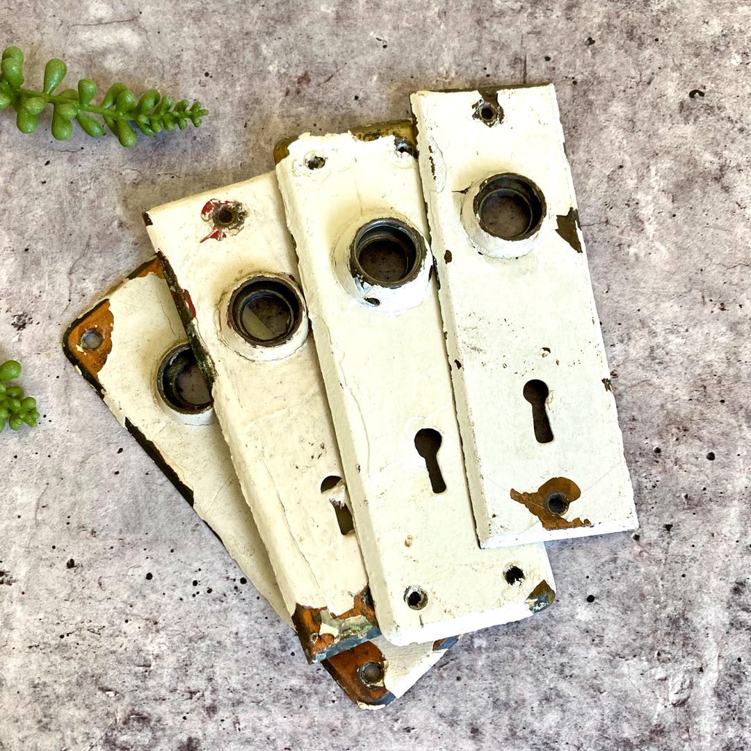 Vintage Door Plate, Eschuteon, Chippy Paint, Salvage, CHOICE - Etsy
