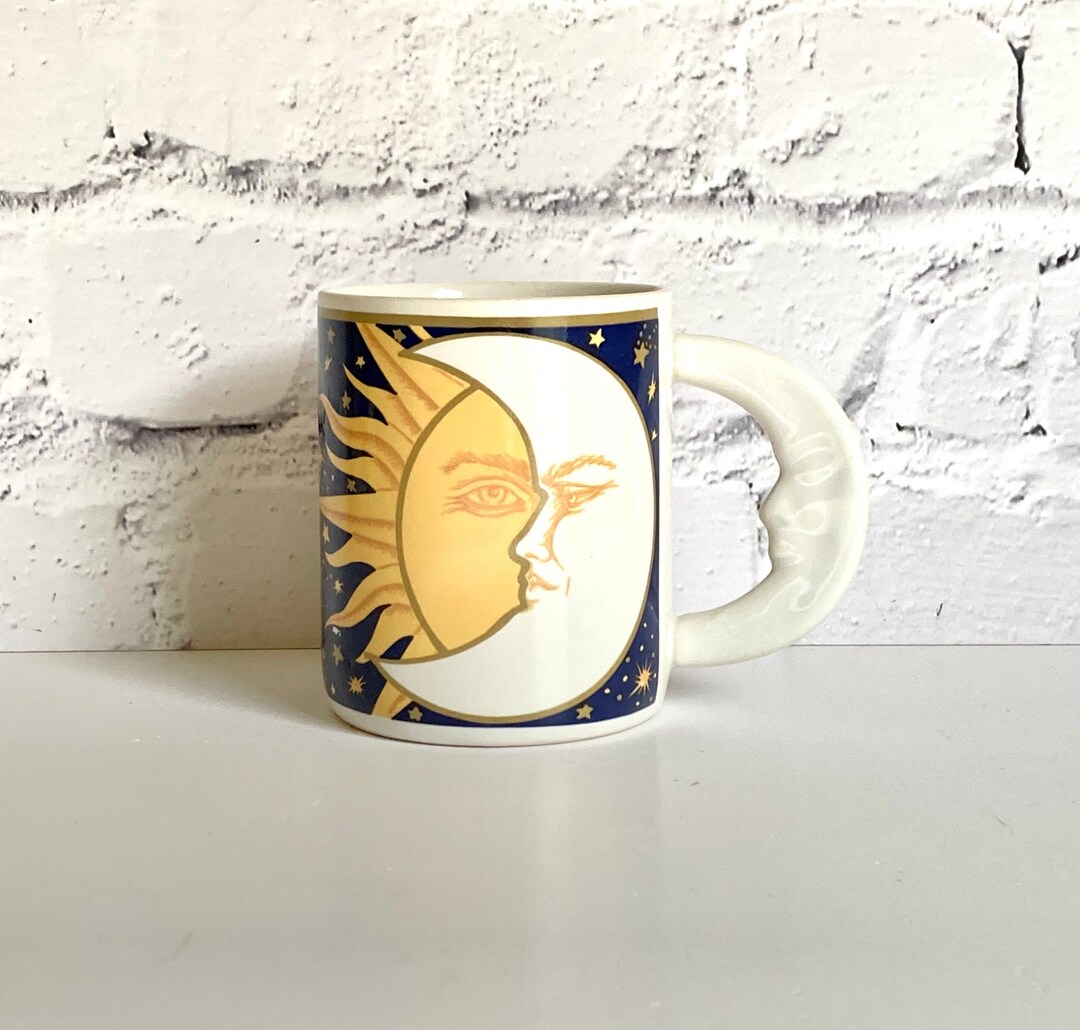 1990s Vintage Sun Moon Mug Galaxy by Vitromaster Large - Etsy
