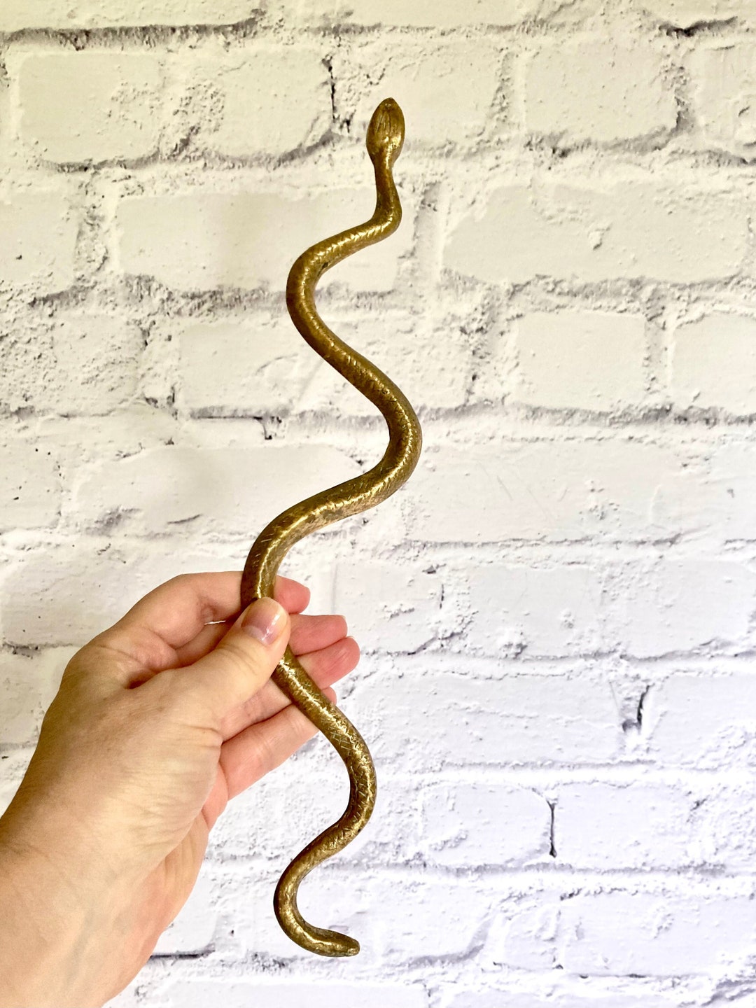Vintage Brass Snake Figurine Snake Statue Curvy Snake - Etsy