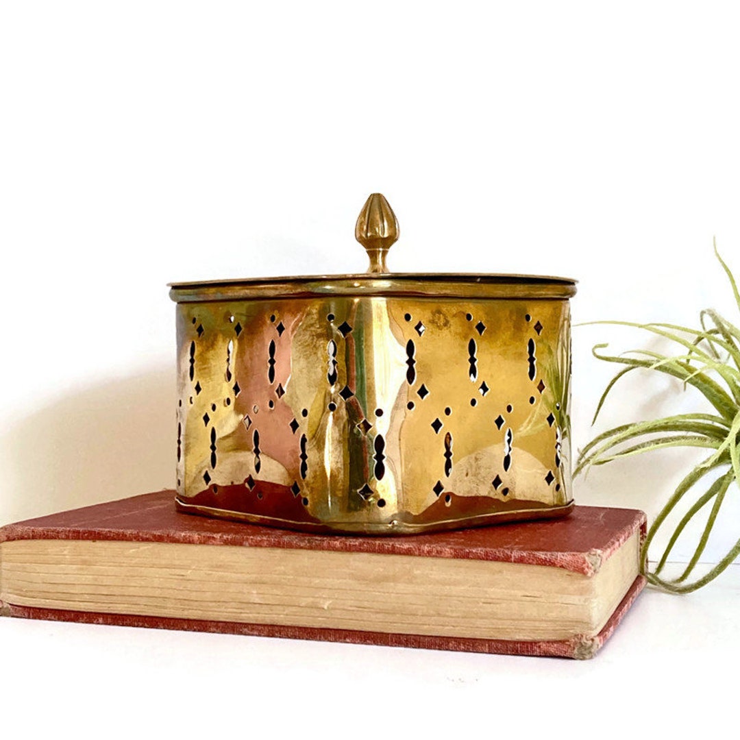 Vintage Metal Openwork Potpourri Box, Cricket Box, Brass Box - Etsy