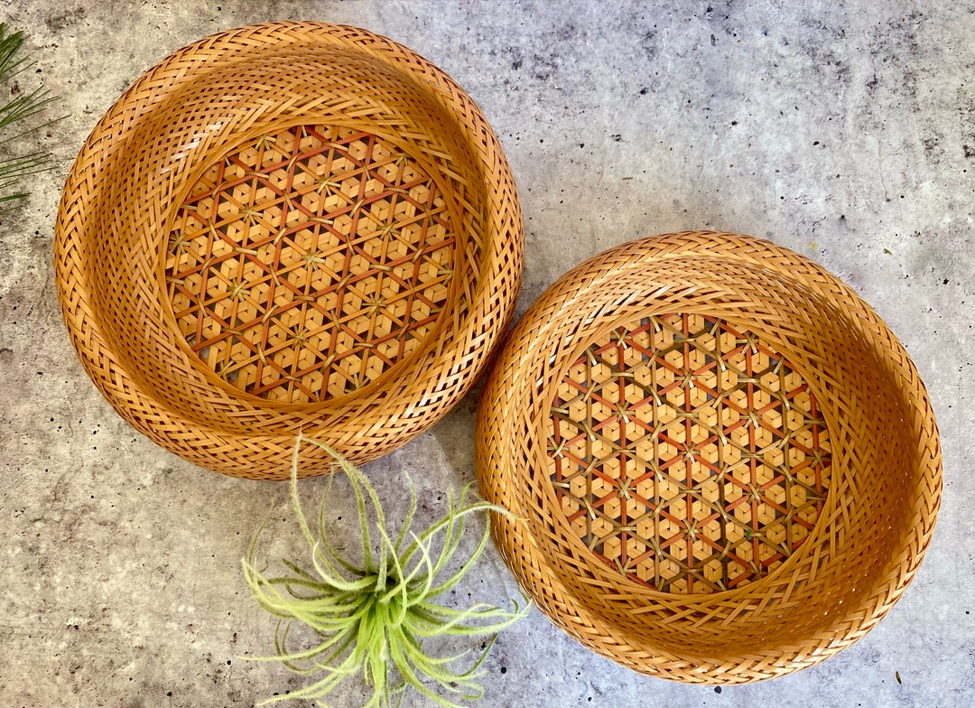 Pair of Double Weave Delicate Baskets/bowls - Etsy