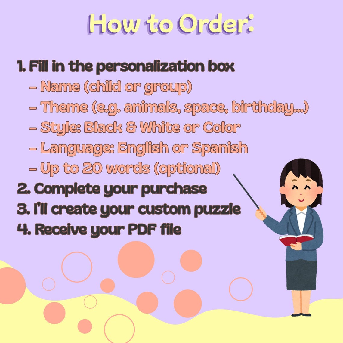 Personalized Word Search Puzzle for Kids | Custom Name & Words ...